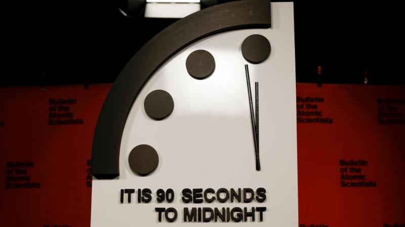 Doomsday Clock stays at 90 seconds to midnight - BBC News