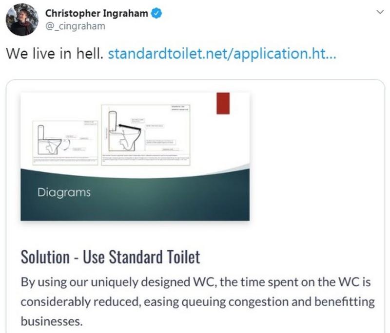 Social media awash with scorn for 'sloping toilet' - BBC News