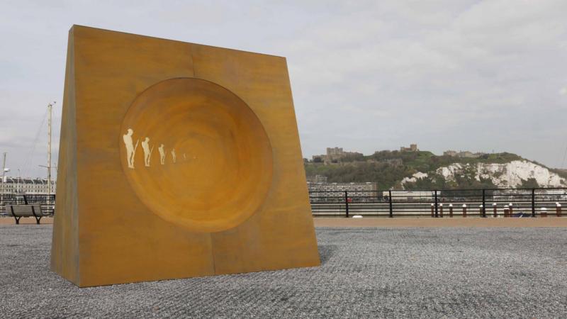 Sound mirrors installed in Dover for VE Day commemorations - BBC News
