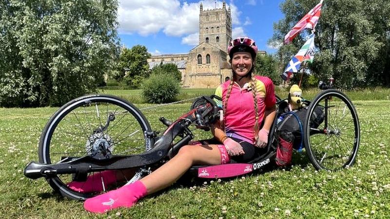 Mel Nicholls is first paracylist to take on Pan Celtic challenge - BBC News