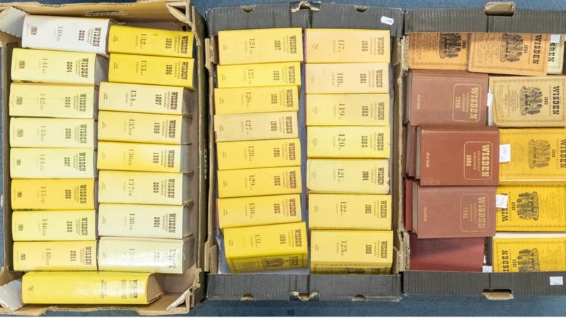 Wisden cricket collection raises £12,000 at charity auction - BBC News