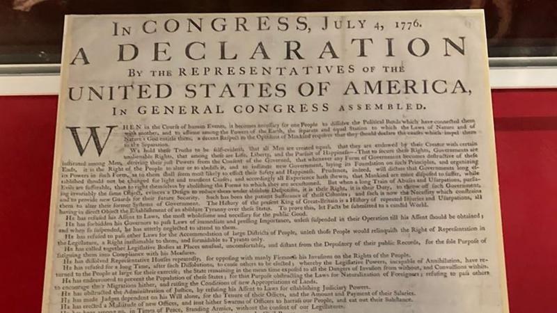 US Declaration of Independence on display in Belfast - BBC News