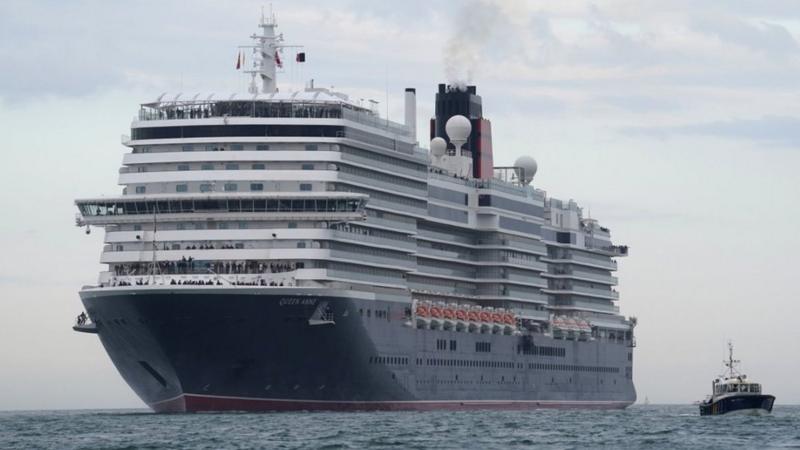 Cunard Queen Anne cruise ship arrives in Southampton - BBC News