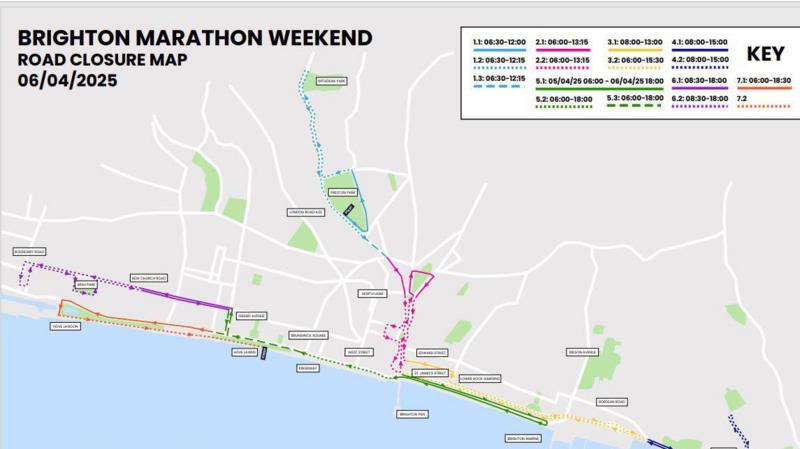 Brighton Marathon: Road and rail user advice ahead of race - BBC News