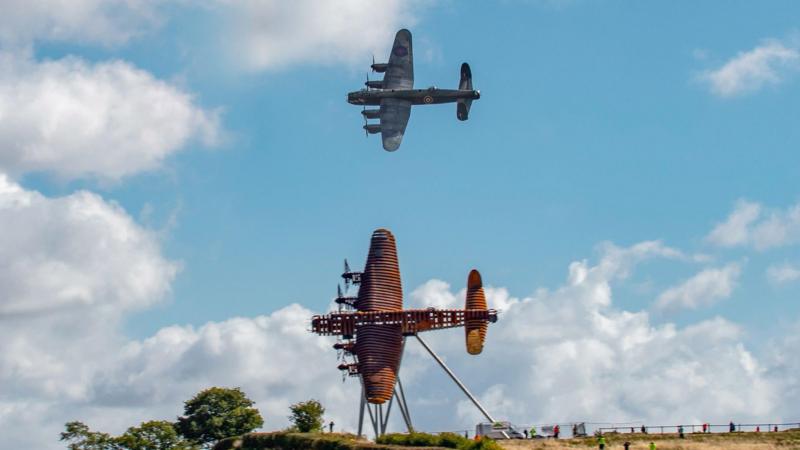 When can I see the Lancaster bomber sculpture in Norton Disney? - BBC News