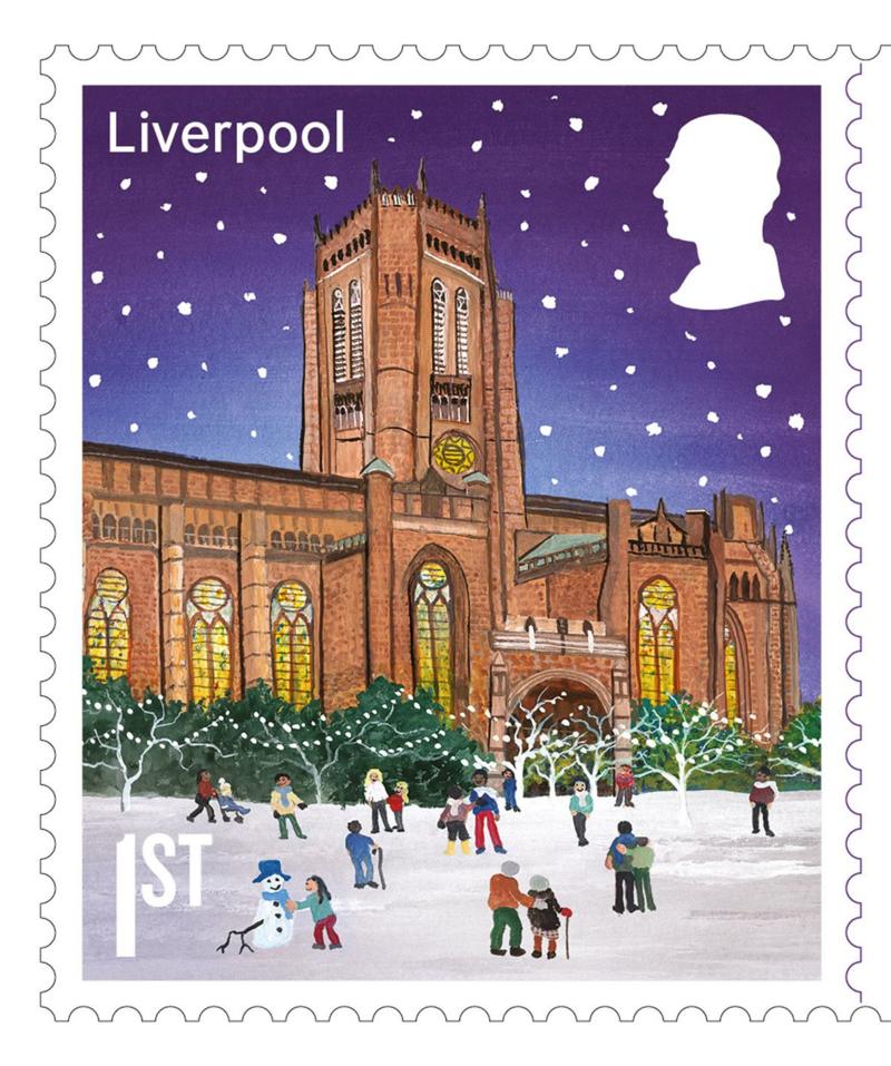 Snowy cathedral scenes for 2024 Christmas stamps - BBC Newsround