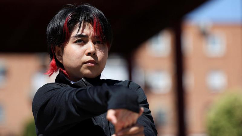 Olympics breaking: Refugee B-Girl Talash wears slogan at Paris Games ...