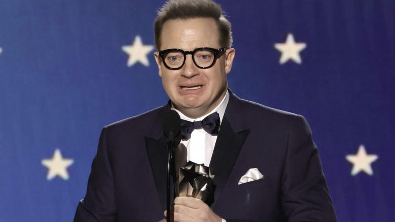 Brendan Fraser: The Whale star emotional as he collects Critics Choice ...