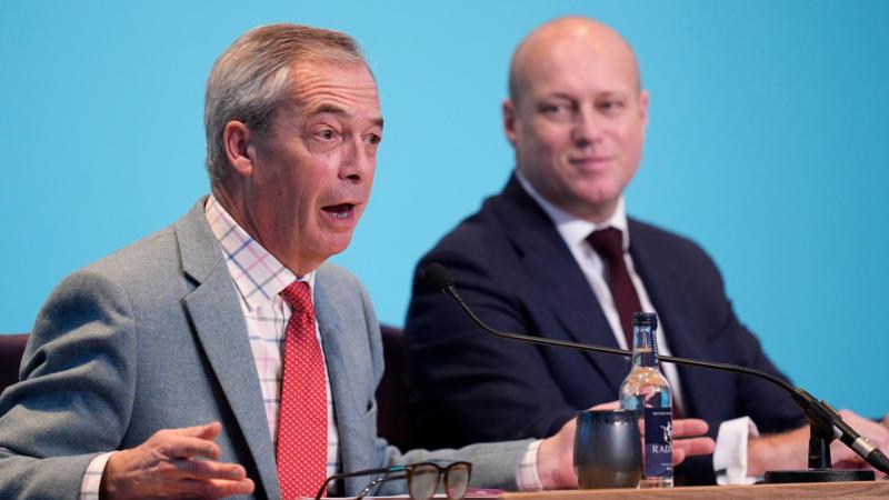 Reform UK's Welsh leader Dan Thomas announced by Nigel Farage at rally ...