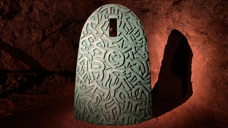 Sculpture trail opens deep below ground in Forest of Dean caves - BBC News