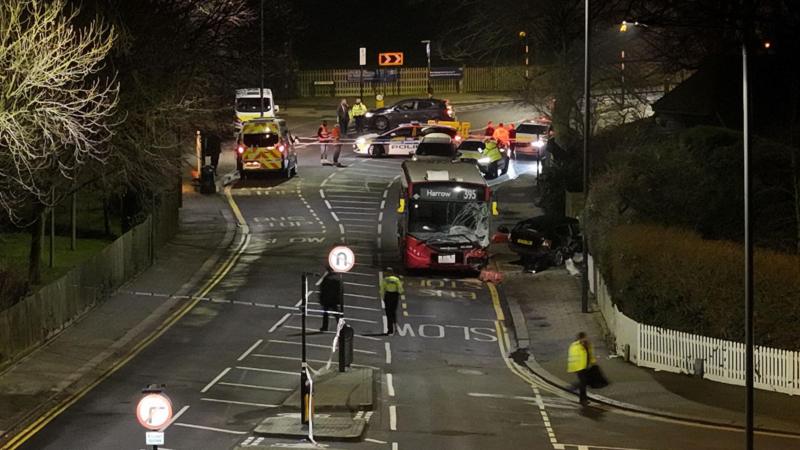 Harrow crash leaves ones woman dead and others hurt - BBC News