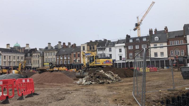 How Northampton town centre regeneration projects are progressing - BBC News