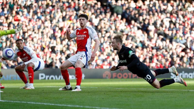 Arsenal 0-1 West Ham: Jarrod Bowen strike dents Gunners' title hopes ...