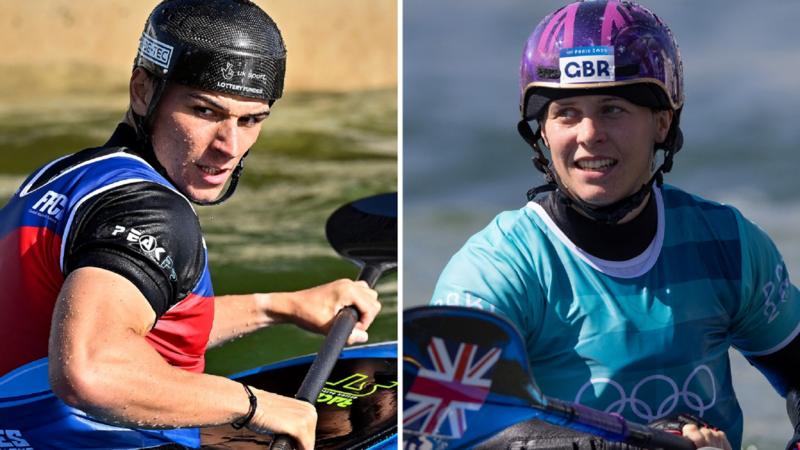 Canoe Slalom World Cup: Britain's Mallory Franklin and Jonny Dickson win kayak cross gold - BBC ...
