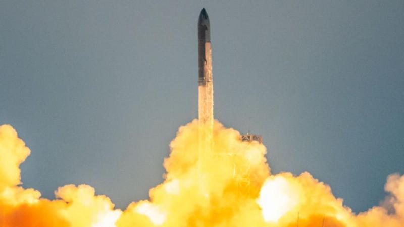 Space X: Rocket booster caught in mid-air for the first time - BBC ...