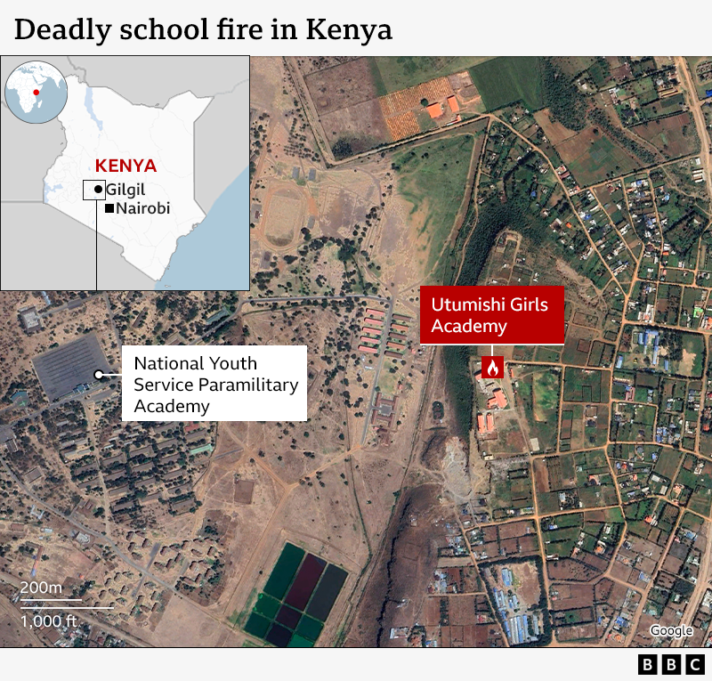 Utumishi Girls Academy fire: Eight students arrested in Kenya after ...