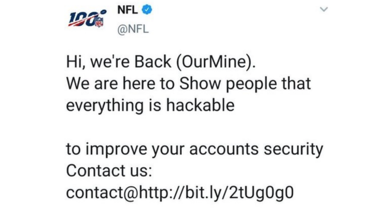Twitter and Facebook accounts for 15 NFL teams hacked - BBC News
