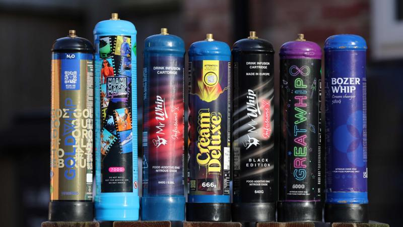 Wisbech teacher collects 300 nitrous oxide cans in three months - BBC News