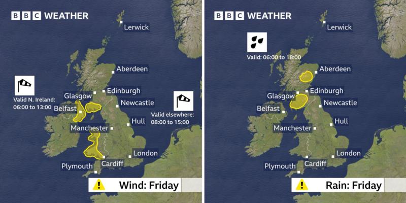 UK weather: Heavy rain and 70mph winds forecast as Met Office issues ...