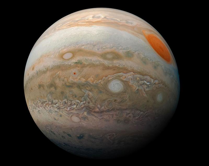 Planet Jupiter: Spectacular picture of Jupiter's storms - BBC News