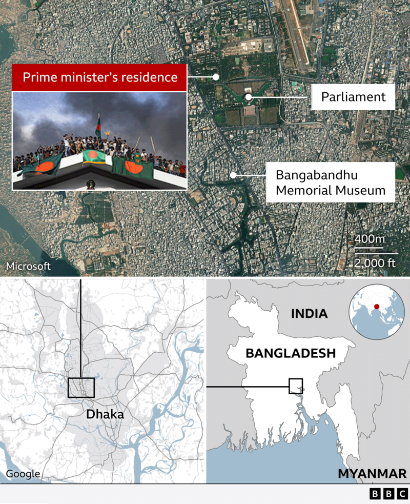 Sheikh Hasina: Inside her final hours as a hated autocrat - BBC News