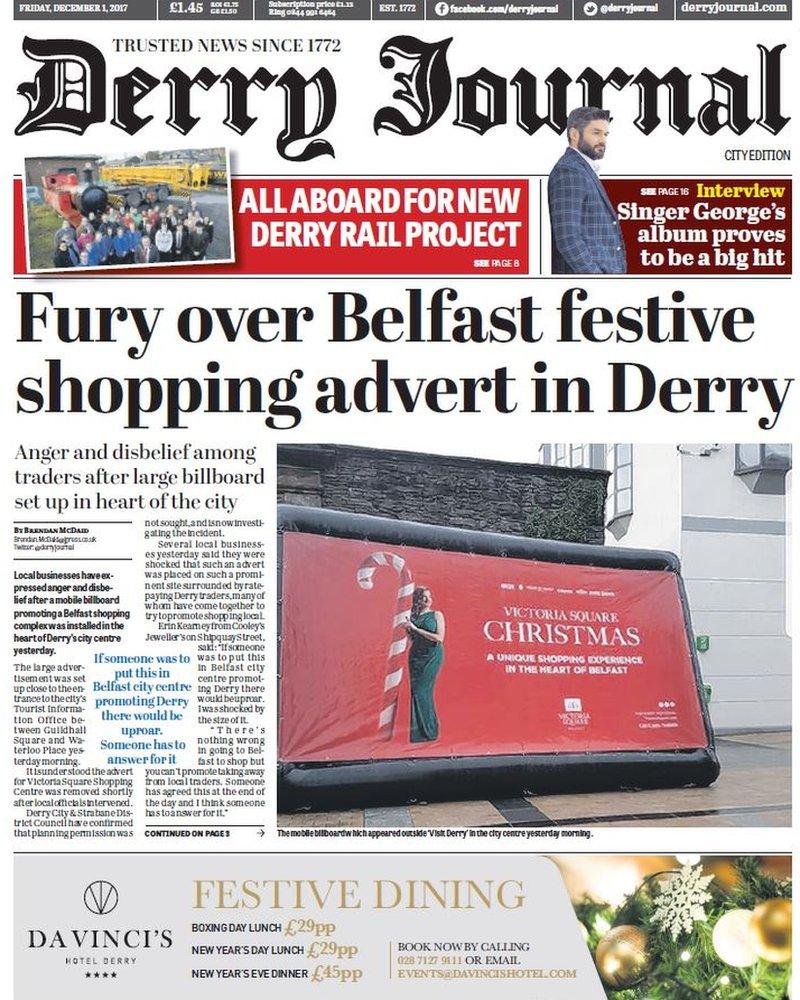 NI weekly paper review: Shopping wars and vigilantes - BBC News