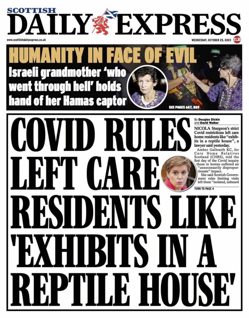 Scotland's papers: Demand for Covid 'truth' and UN criticises Israel ...