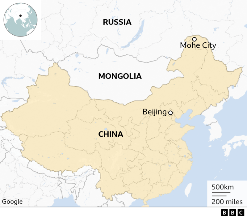 China: Northern city of Mohe reports coldest temperature - BBC News
