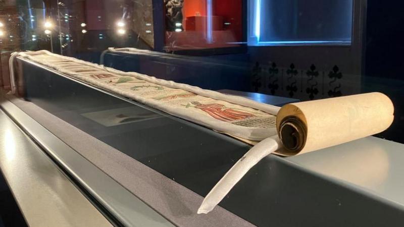 Rare medieval scroll found in shoebox goes on display in York - BBC News