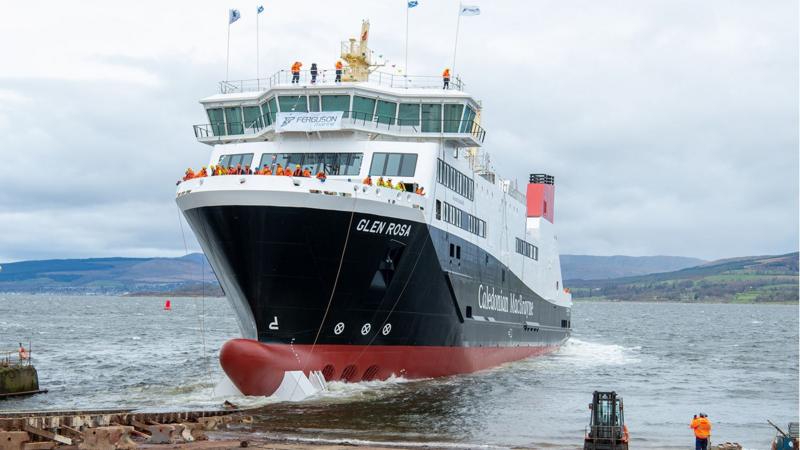 Ferguson shipyard confirms new delay for CalMac ferry Glen Rosa - BBC News