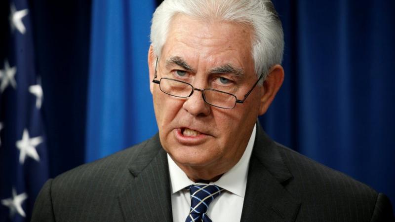 Top US diplomat Tillerson faces first major challenge - BBC News