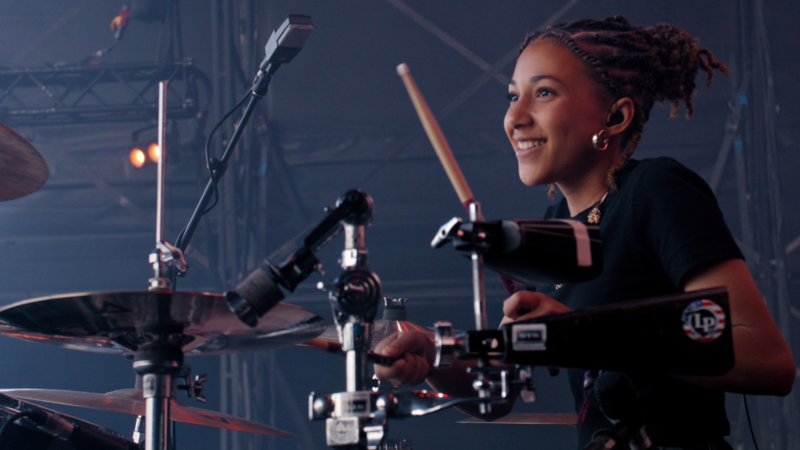 Ipswich drummer Nandi Bushell, 14, stars in new documentary - BBC News