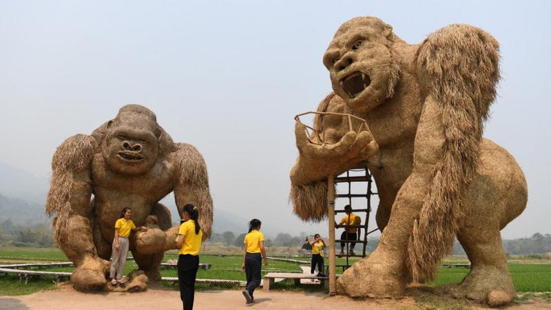 Straw sculptures: Amazing animal statues from around the world, all ...