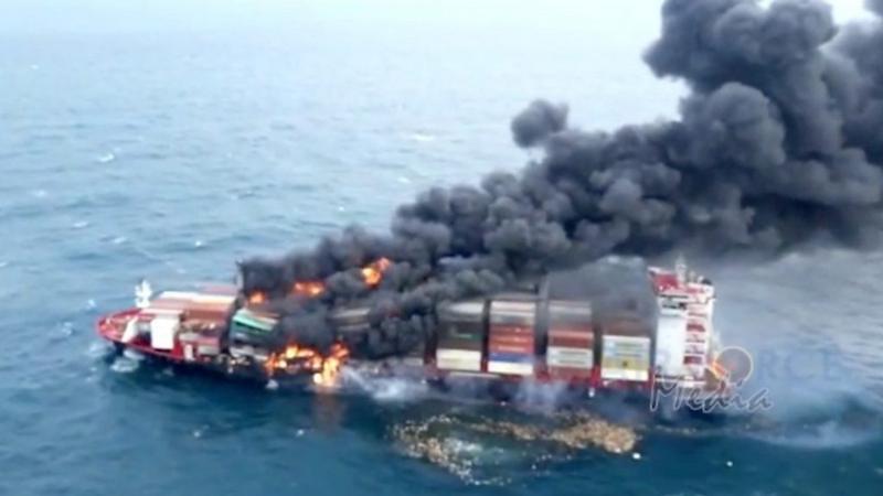 Fears of environmental disaster as oil-laden ship sinks off Sri Lanka ...
