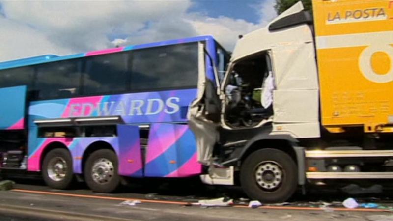 Welsh coach crash in Switzerland injures 41 people - BBC News