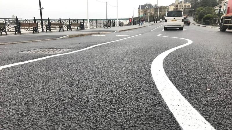 Clevedon's 'bizarre' wiggle road markings removed amid £1.5m cost - BBC ...