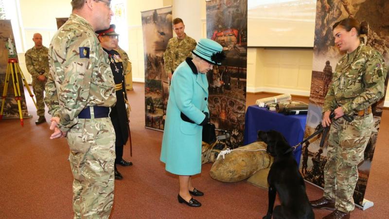 Queen celebrates Corps of Royal Engineers' 300th anniversary - BBC News