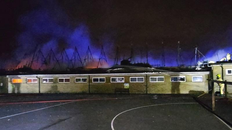 Mixenden: Man found guilty of school and library arsons - BBC News