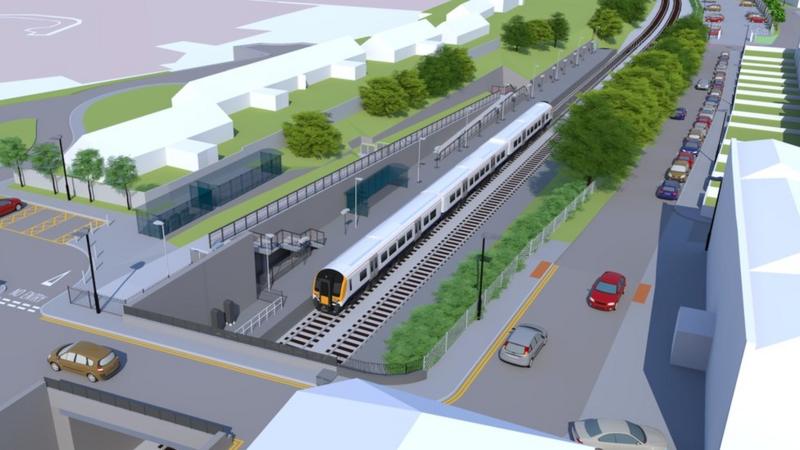 First images of new Portishead and Pill train stations - BBC News