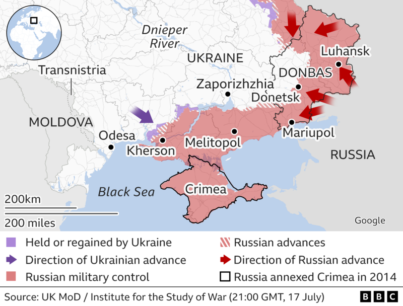 Ukraine war: Russia's Lavrov says ready to expand war aims - BBC News