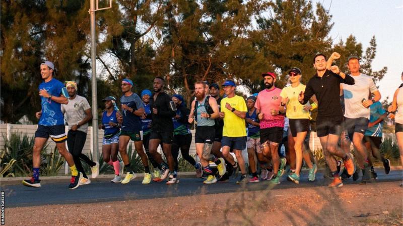 Hardest Geezer: British man Russ Cook completes run across Africa - BBC ...