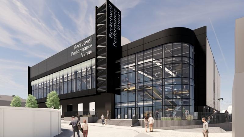 Becketwell: Work gets under way on £45.8m Derby performance venue - BBC ...