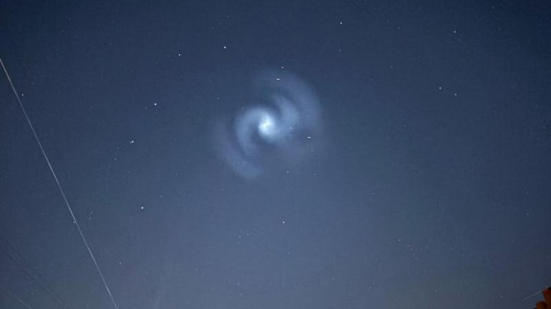 Spiral in the sky spotted in sky above the North West - BBC News