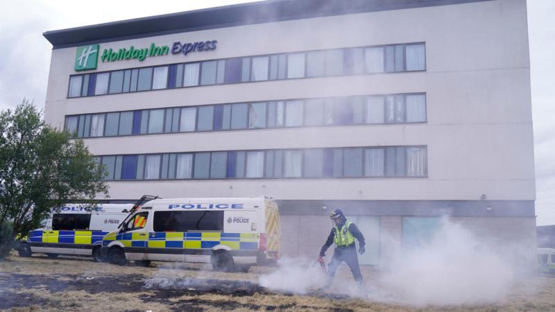 Boys, 16, admit violent disorder during Rotherham hotel riot - BBC News