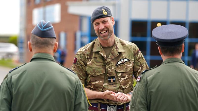 Prince William visits RAF Valley in Anglessey for 85th anniversary ...