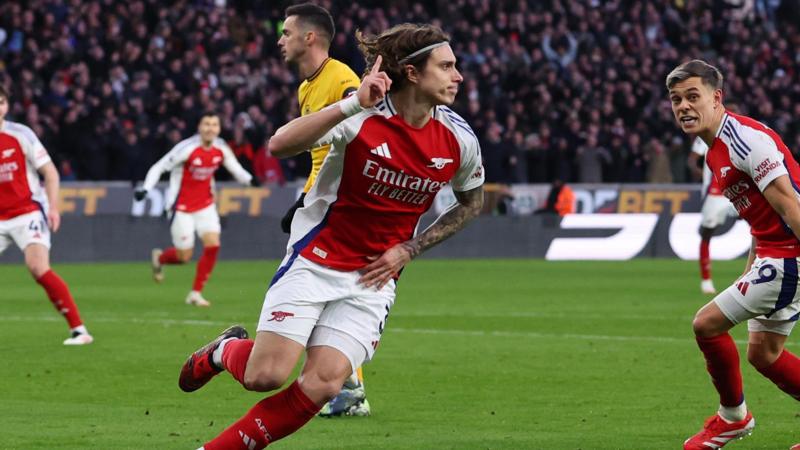 Wolves 0-1 Arsenal: Riccardo Calafiori scores winner after Myles Lewis ...