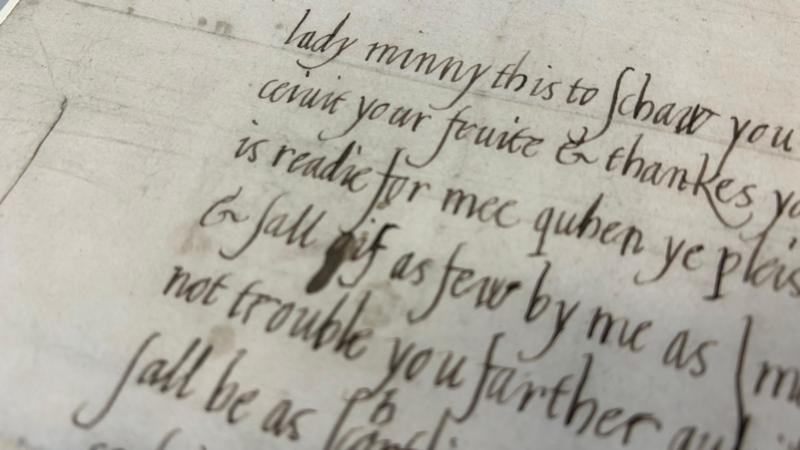 First known letter by King James VI of Scotland to go on display - BBC News