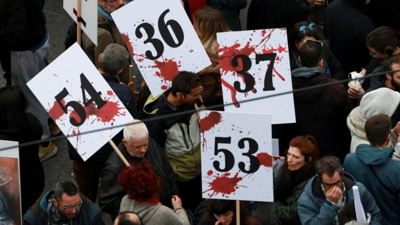 Greeks hold mass protests demanding justice after Tempi train tragedy ...