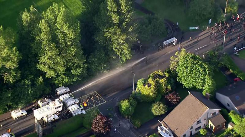 Belfast knife attack latest: Water cannon fired in latest disorder ...