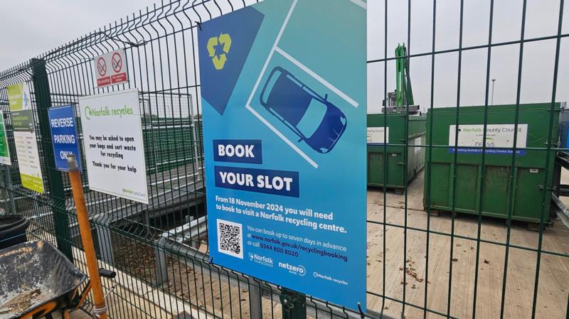 Norfolk recycling centre booking system begins - BBC News